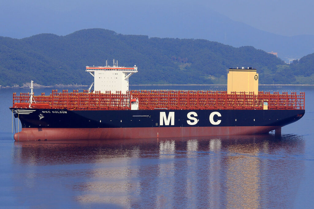 World s Largest Container Ship Enters Service 23 000 TEU MSC Gulsun World s Largest Container Ship Enters Service 23 000 TEU MSC Gulsun